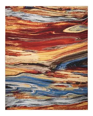 NOURISON HOME Chroma Crm04 Area Rug, 5'6 X 8 - Lava