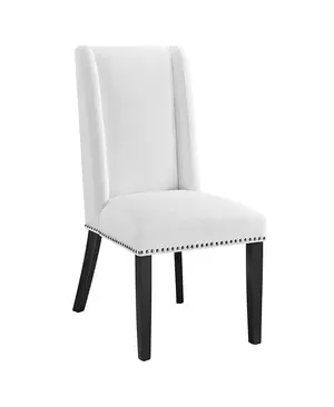 MODWAY Baron Fabric Dining Chair - White