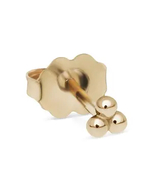 MARIA TASH 14k Yellow Trinity Bead Single Stud Earring - Gold