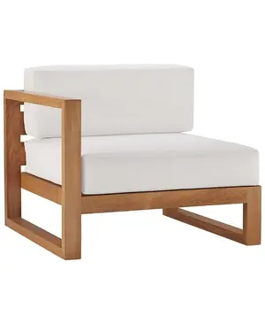 MODWAY Upland Outdoor Patio Arm Chair - Left Arm - Natural White