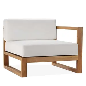 MODWAY Upland Outdoor Patio Arm Chair - Right Arm - Natural White