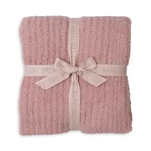 Barefoot Dreams Cozychic Ribbed Throw Dusty Coral