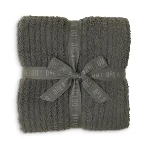 Barefoot Dreams Cozychic Ribbed Throw Olive Branch
