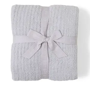 Barefoot Dreams Cozychic Ribbed Throw Silver