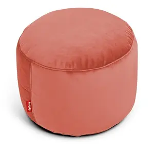 FATBOY Point Velvet Pouf Ottoman - Rhubarb