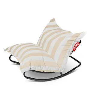 FATBOY Original Outdoor Bean Bag & Rock 'n Roll Bundle Stripe Sandy Beige