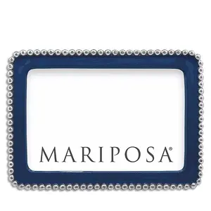 MARIPOSA Beaded 4 X 6 Frame Blue
