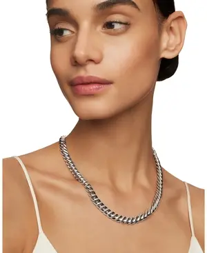 David Yurman Sterling Cable Collar Necklace - Silver