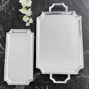 MARIPOSA Linzee Rectangular Tray - Silver