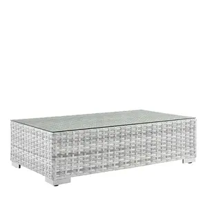 MODWAY Convene Outdoor Patio Coffee Table - Light Gray