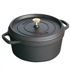 STAUB Round Cocotte, 9 Quart - Black