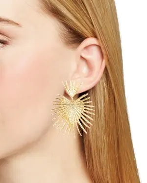 KENNETH JAY LANE Fan Drop Earrings