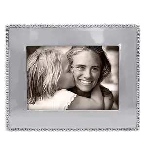 MARIPOSA Beaded Engravable Picture Frame, 5 X 7 - Metal
