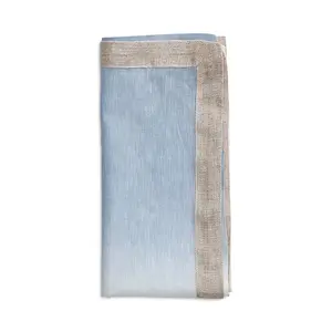 KIM SEYBERT Dip Dye Napkin - White/periwinkle