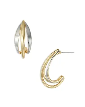 Kenneth Jay Lane Two Tone Earrings