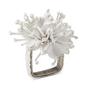 KIM SEYBERT Starburst Napkin Ring - White