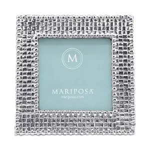 MARIPOSA Basketweave Frame, 4 X 4 - Silver