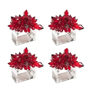KIM SEYBERT Zenith Napkin Ring, Set Of 4 Red