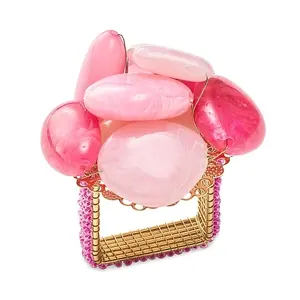 KIM SEYBERT Sea Stone Napkin Ring Pink