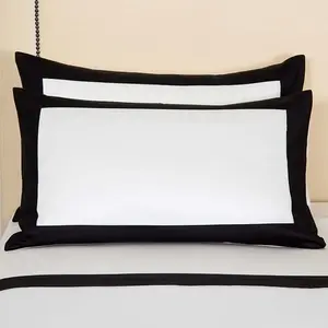 Frette Bold Standard Sham - Milk/black