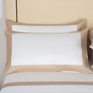 Frette Bold Standard Sham - Milk/savage Beige