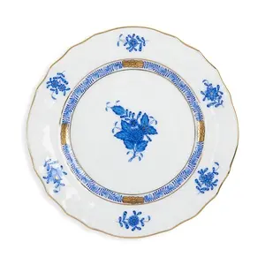 HEREND Chinese Bouquet Bread & Butter Plate - Blue