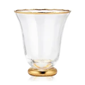 Aerin Sophia Clear Tumbler, Set Of 4 - Clear/gold