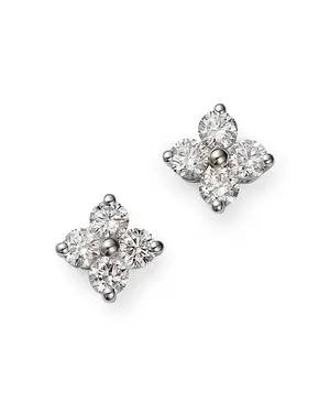 BLOOMINGDALE'S Diamond Clover Stud Earrings, 0.50 Tcw