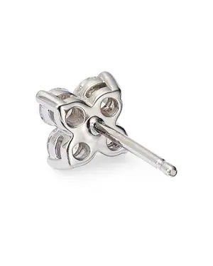 Bloomingdale'S Diamond Clover Stud Earrings, 0.50 Tcw - White