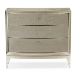 CARACOLE Rise And Shine Nightstand - Moonlit Sand/soft Silver Leaf Finish