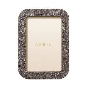 Aerin Modern Shagreen Frame, 4 X 6 - Chocolate