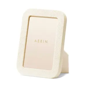 Aerin Modern Shagreen Frame, 4 X 6 - Cream