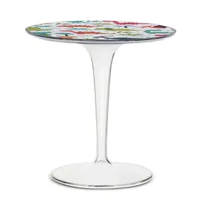 KARTELL Tip Top Table In With Dinosaur Drawings - Crystal