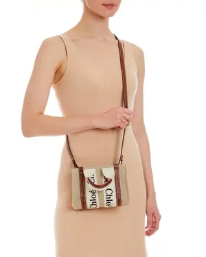Chloé Woody Mini Canvas Tote