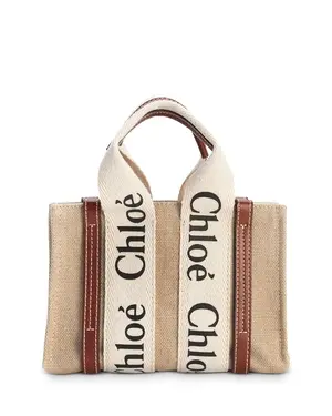 Chloé Woody Mini Canvas Tote