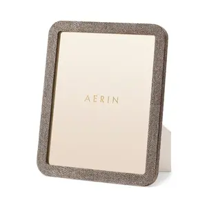 Aerin Modern Shagreen Frame 8 X 10 - Chocolate