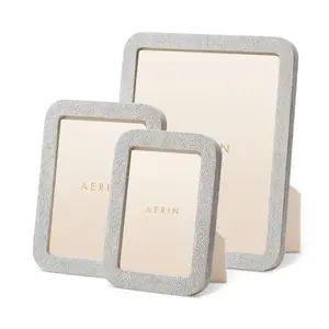 Aerin Modern Shagreen Frame 8 X 10 - Dove