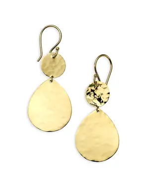 Ippolita Classico Crinkle Double Drop Earrings - Gold