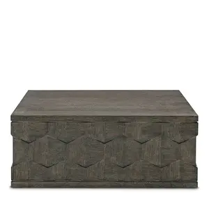 BERNHARDT Linea Square Cocktail Table - Cerused Charcoal Finish