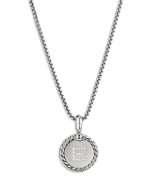 David Yurman Sterling Silver Initial Charm E