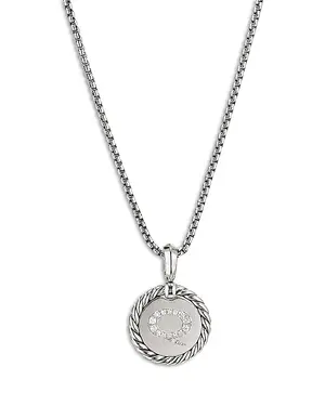 David Yurman Sterling Silver Initial Charm Q