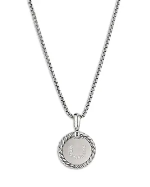 David Yurman Sterling Silver Initial Charm U