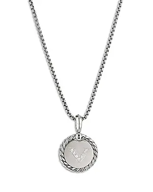 David Yurman Sterling Silver Initial Charm V