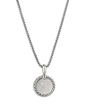 David Yurman Sterling Silver Initial Charm X