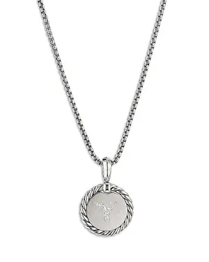 David Yurman Sterling Silver Initial Charm Y