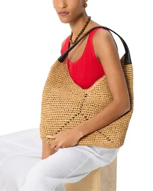Whistles Triangular Straw Tote - Neutral