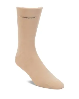Calvin Klein Giza Cotton Flat Knit Socks Limestone