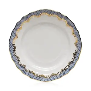 HEREND Fishscale Bread & Butter Plate Light Blue