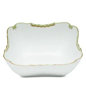 HEREND Square Salad Bowl - Green