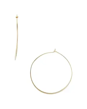 Aqua Sterling Silver Hoop Earrings - Gold